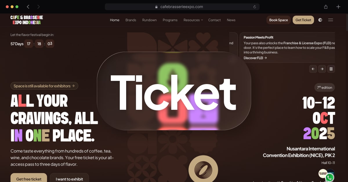 Get Your Ticket · Indonesia Coffee Festival (ICF)